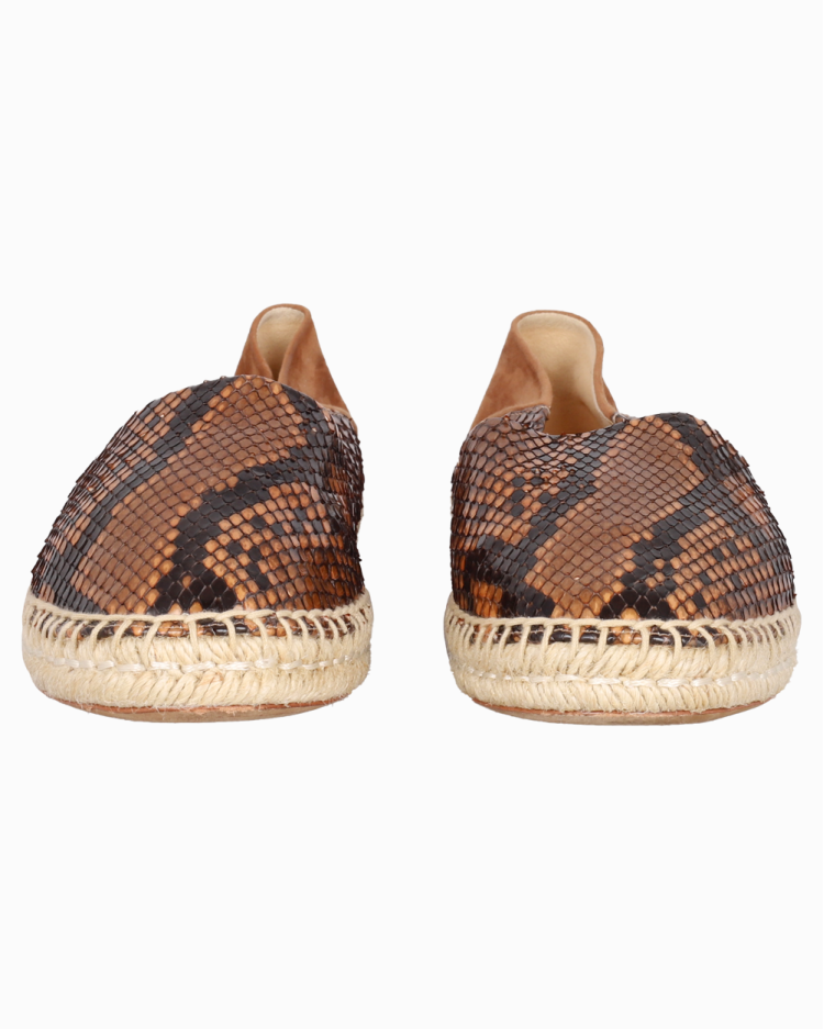 Espadrille Alexandre Birman Original Python Marrom Feminino